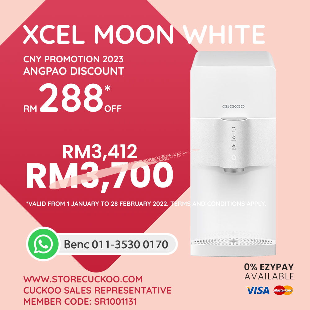 Ultra-slim and lightweight Cuckoo Xcel water purifier