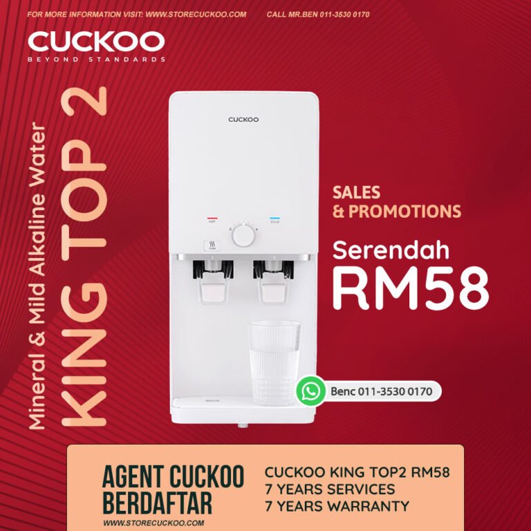 Cuckoo King Top 2 Water Purifier Offer - RM58 Monthly Only